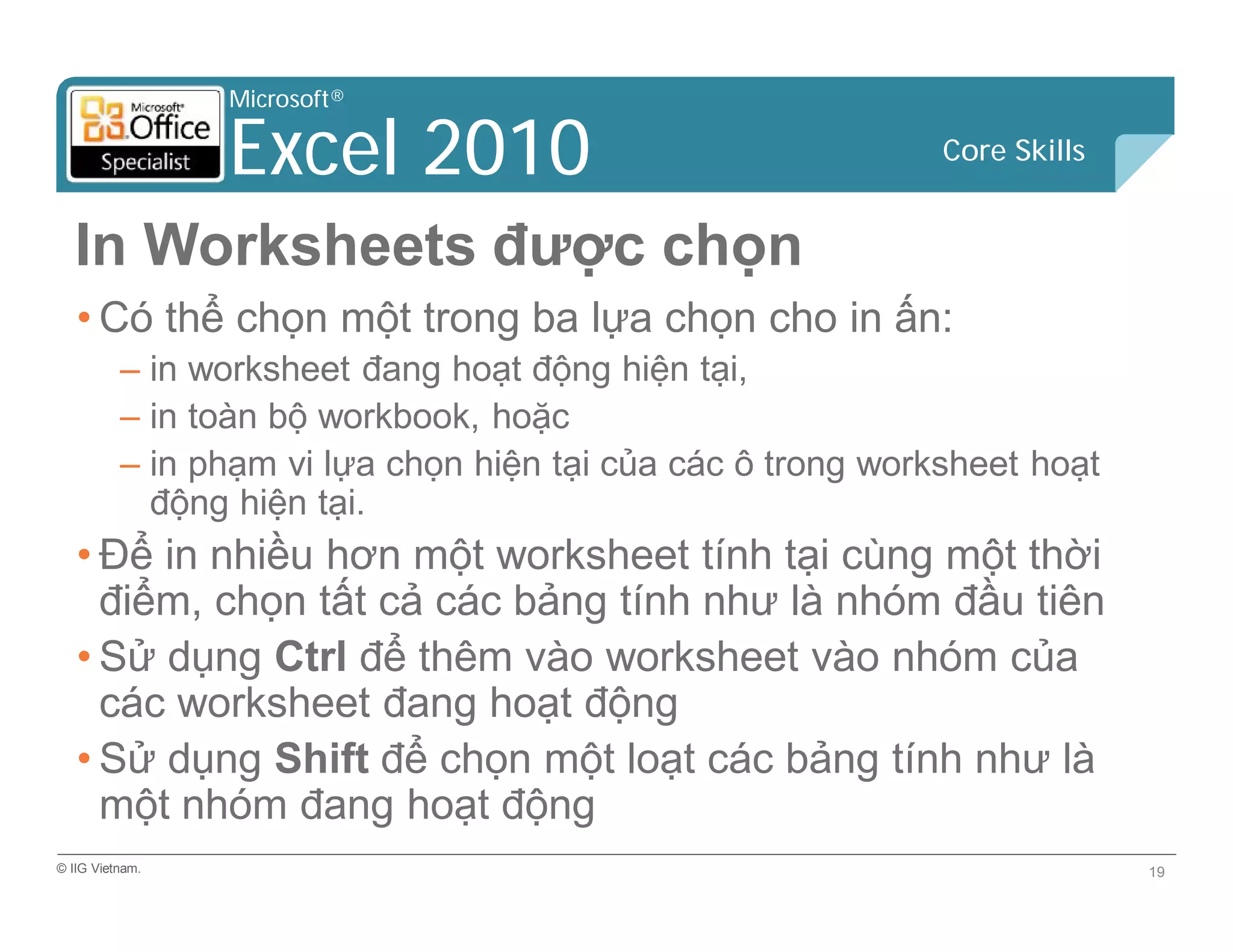 Mos excel 2010_bai_05_xem_va_in_workbooks | PPT