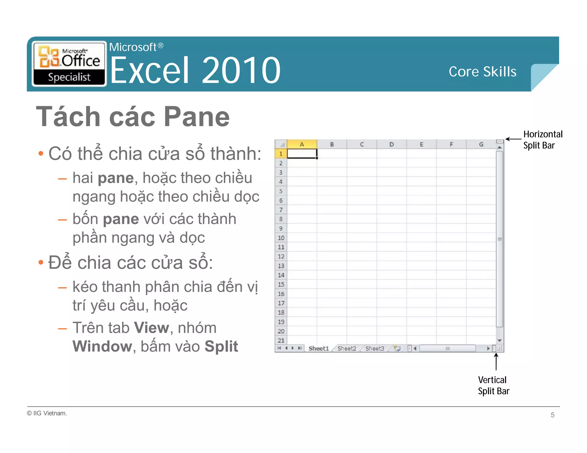 Mos excel 2010_bai_05_xem_va_in_workbooks | PPT