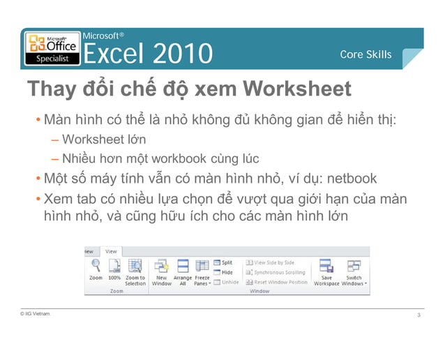 Mos excel 2010_bai_05_xem_va_in_workbooks | PPT