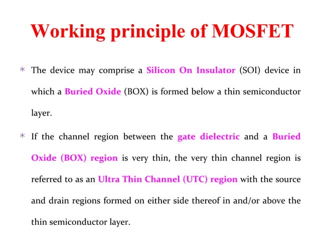 Mosfet | PPT | Consumer Electronics | Technology & Computing