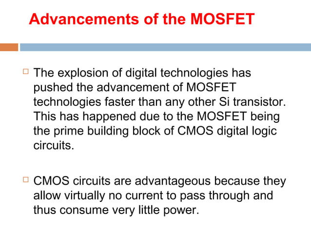 Mosfet | PPT | Physics | Science
