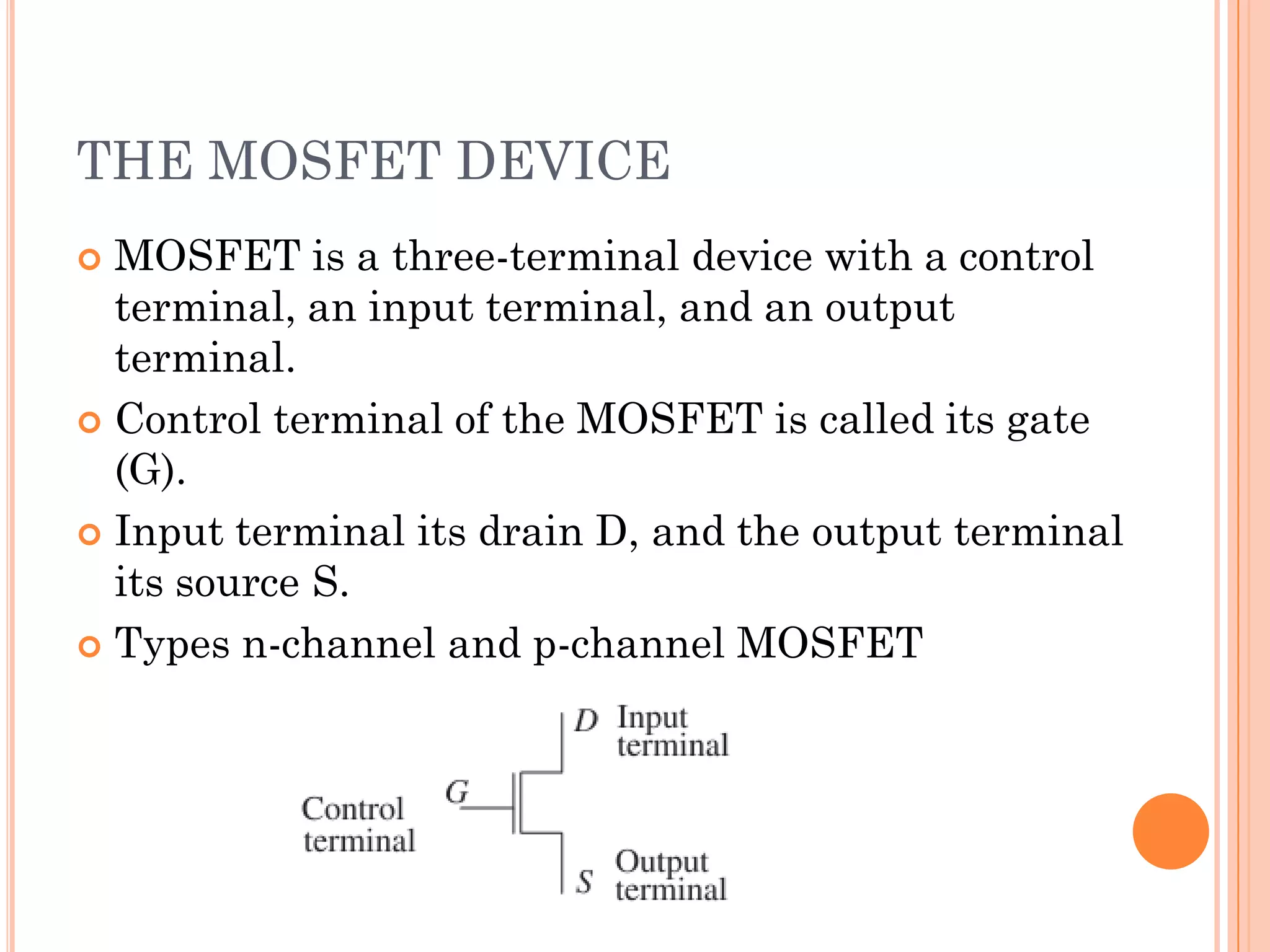 metal oxide semiconductor field effect transistor (Mosfet) | PDF