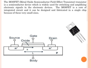 metal oxide semiconductor field effect transistor (Mosfet) | PDF