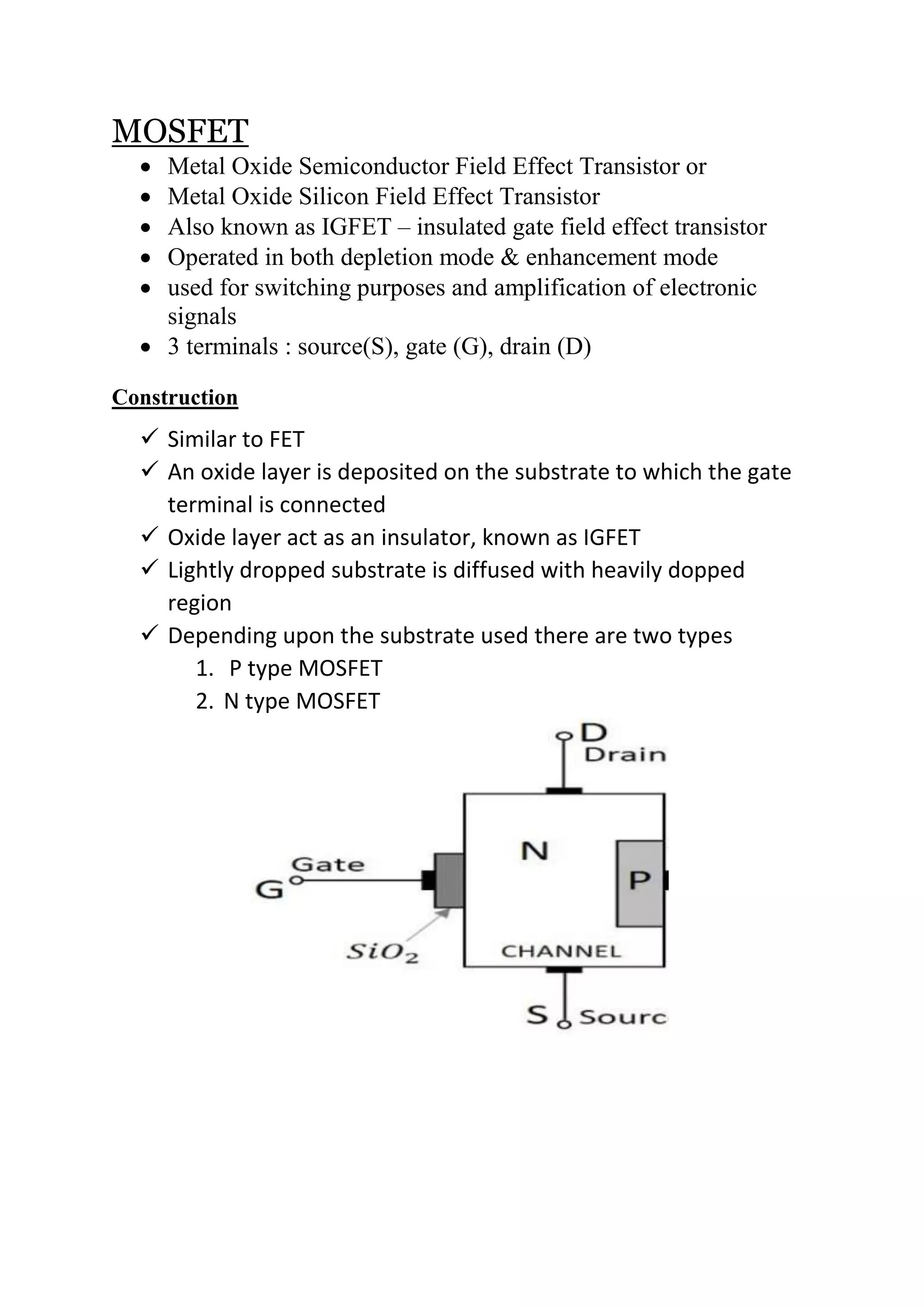 MOSFET.docx power electronics | DOCX