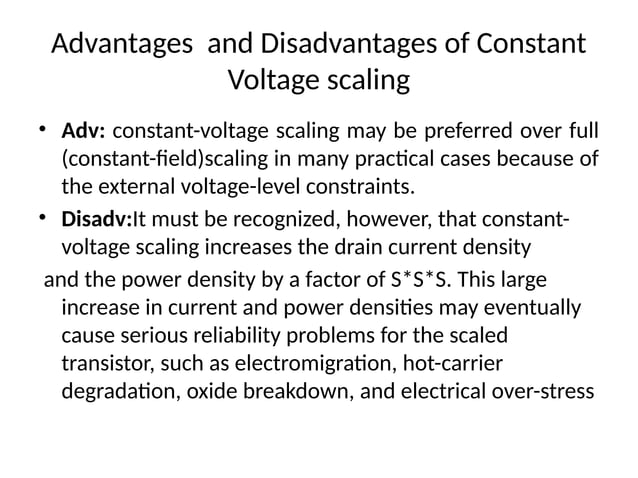mosfet-scaling fcatores and limitations.pptx
