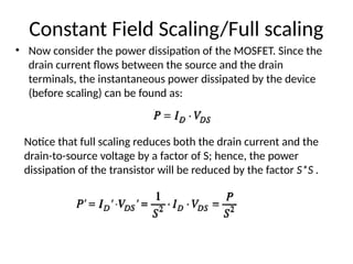 mosfet-scaling fcatores and limitations.pptx