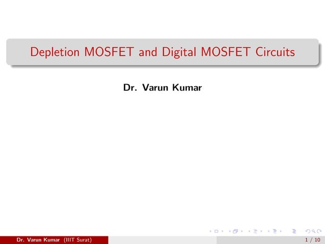 Depletion MOSFET and Digital MOSFET Circuits | PDF