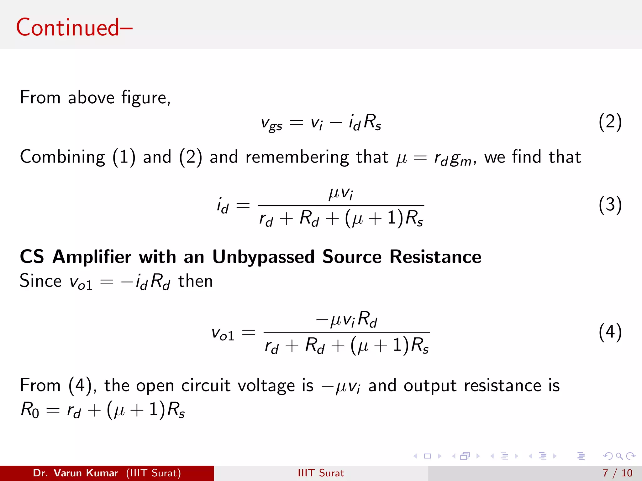 CMOS, FET Amplifier | PDF