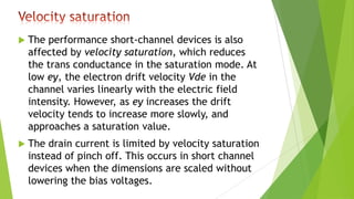 Short Channel Effect In MOSFET | PPTX