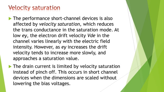 Short Channel Effect In MOSFET | PPTX