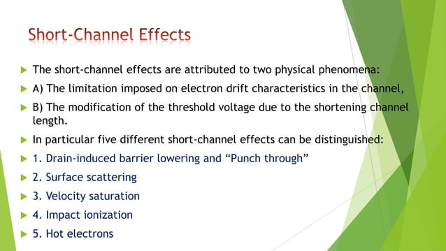 Short Channel Effect In MOSFET | PPT