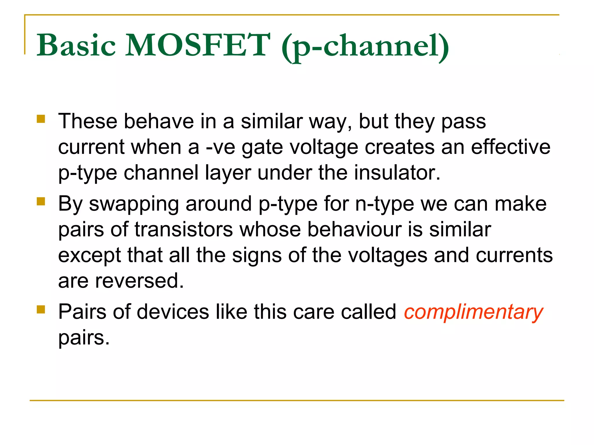 MOSFET Discription Presentation | PPT