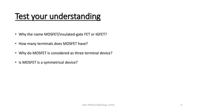 MOSFET: Device structure, Operation with I-V Characteristics.pdf