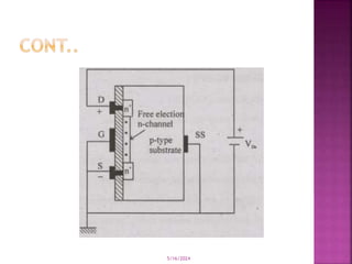MOSFET OPERATIONS and its types Enhancement and Depletion types | PPTX