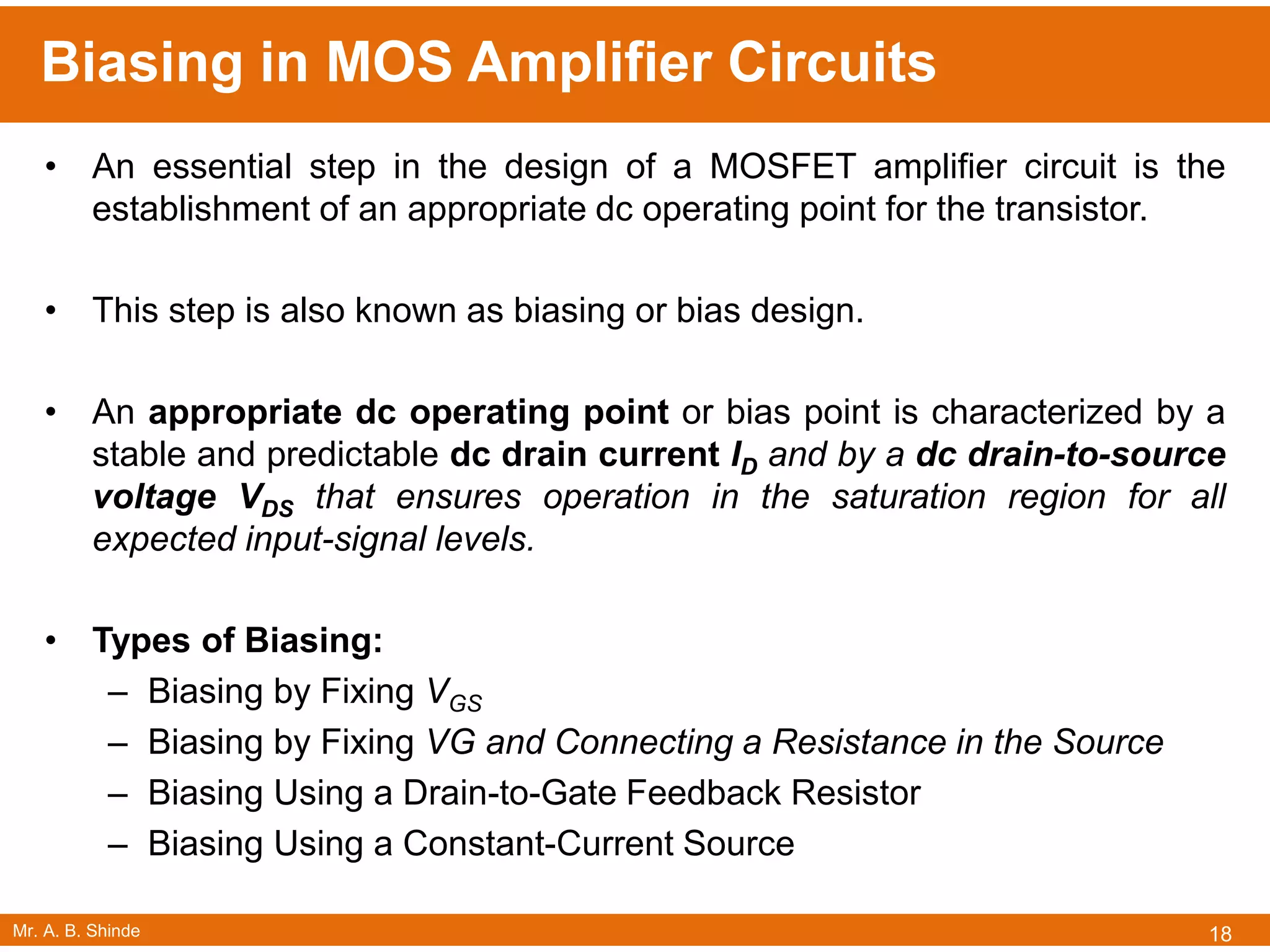 MOSFETs | PPSX