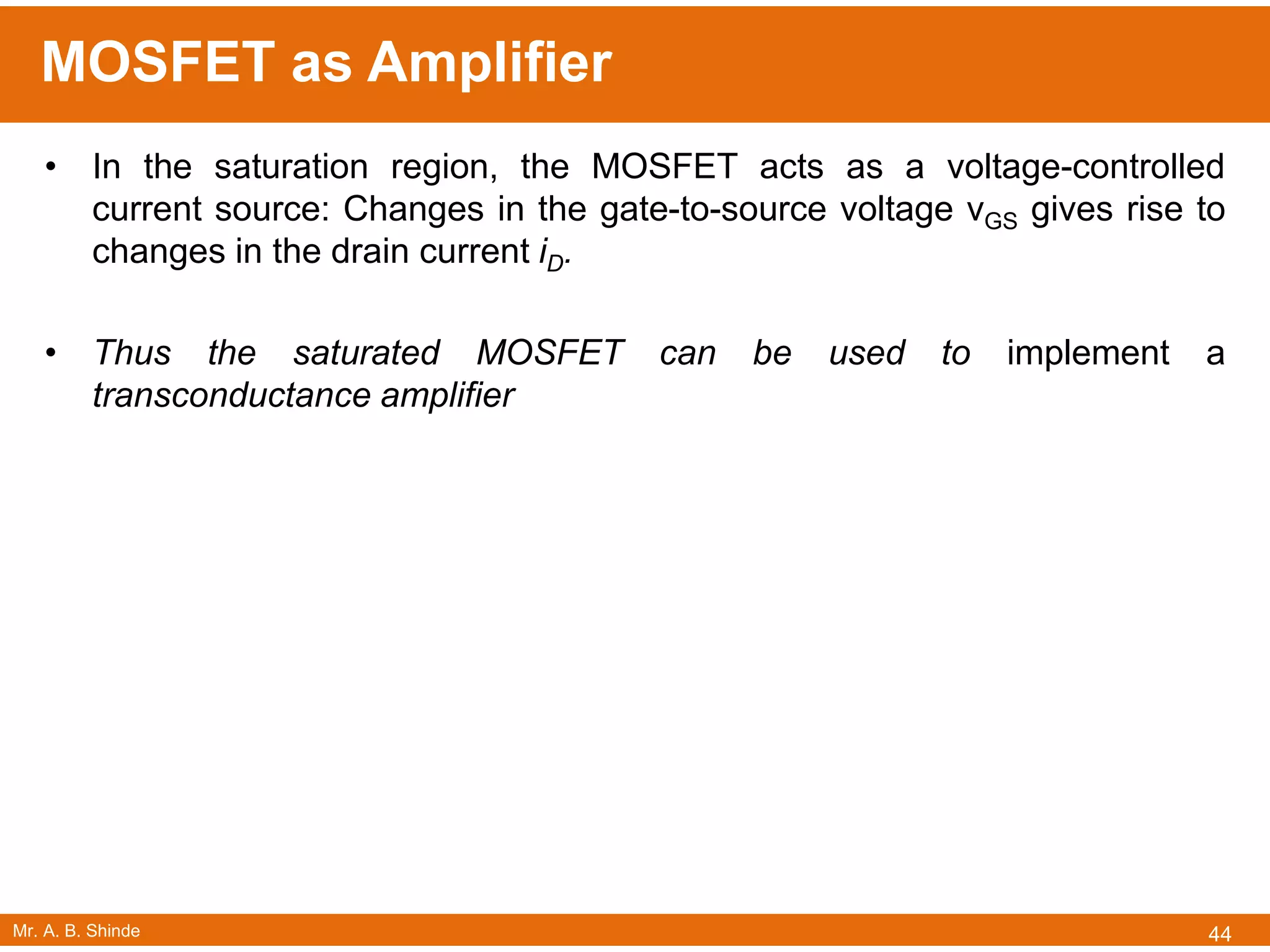 MOSFETs | PPSX