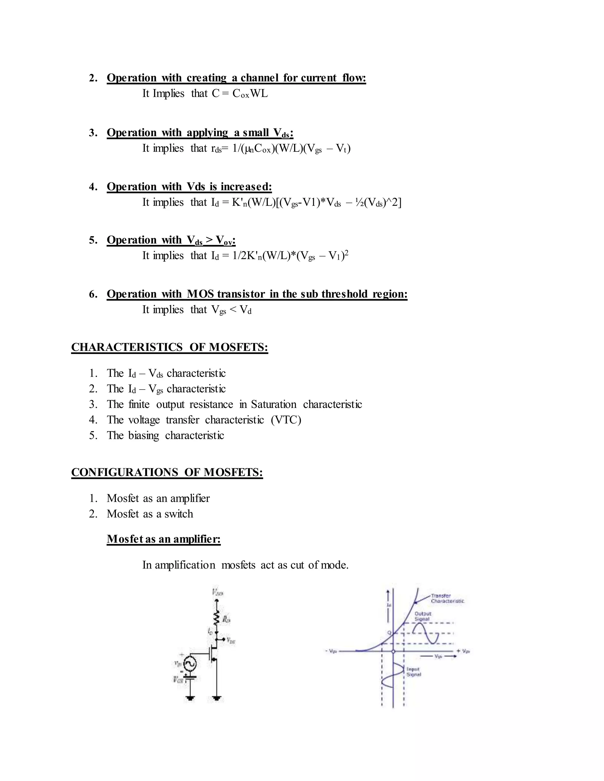 Mosfets assignment | DOCX