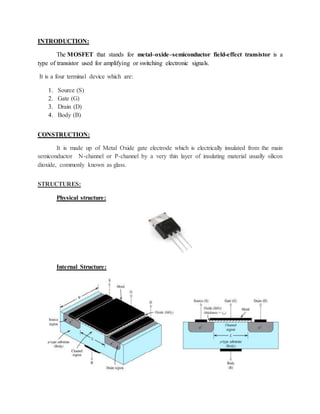 Mosfets assignment | DOCX