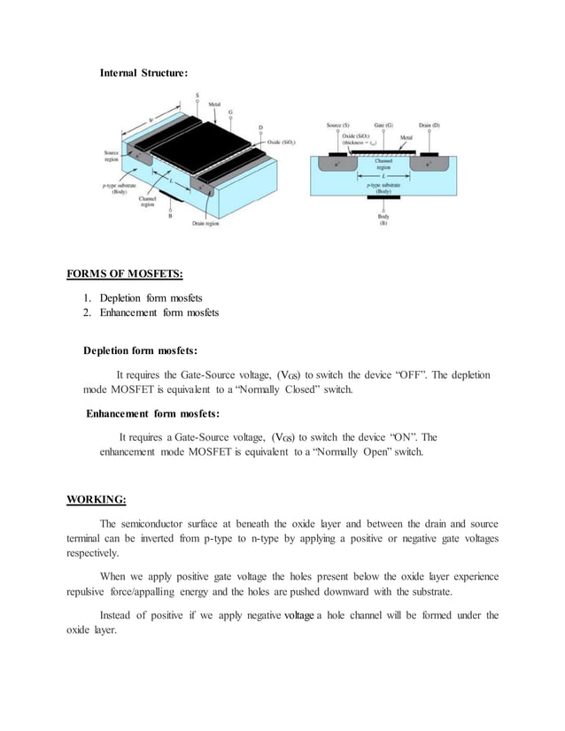 Mosfets | DOCX | Consumer Electronics | Technology & Computing