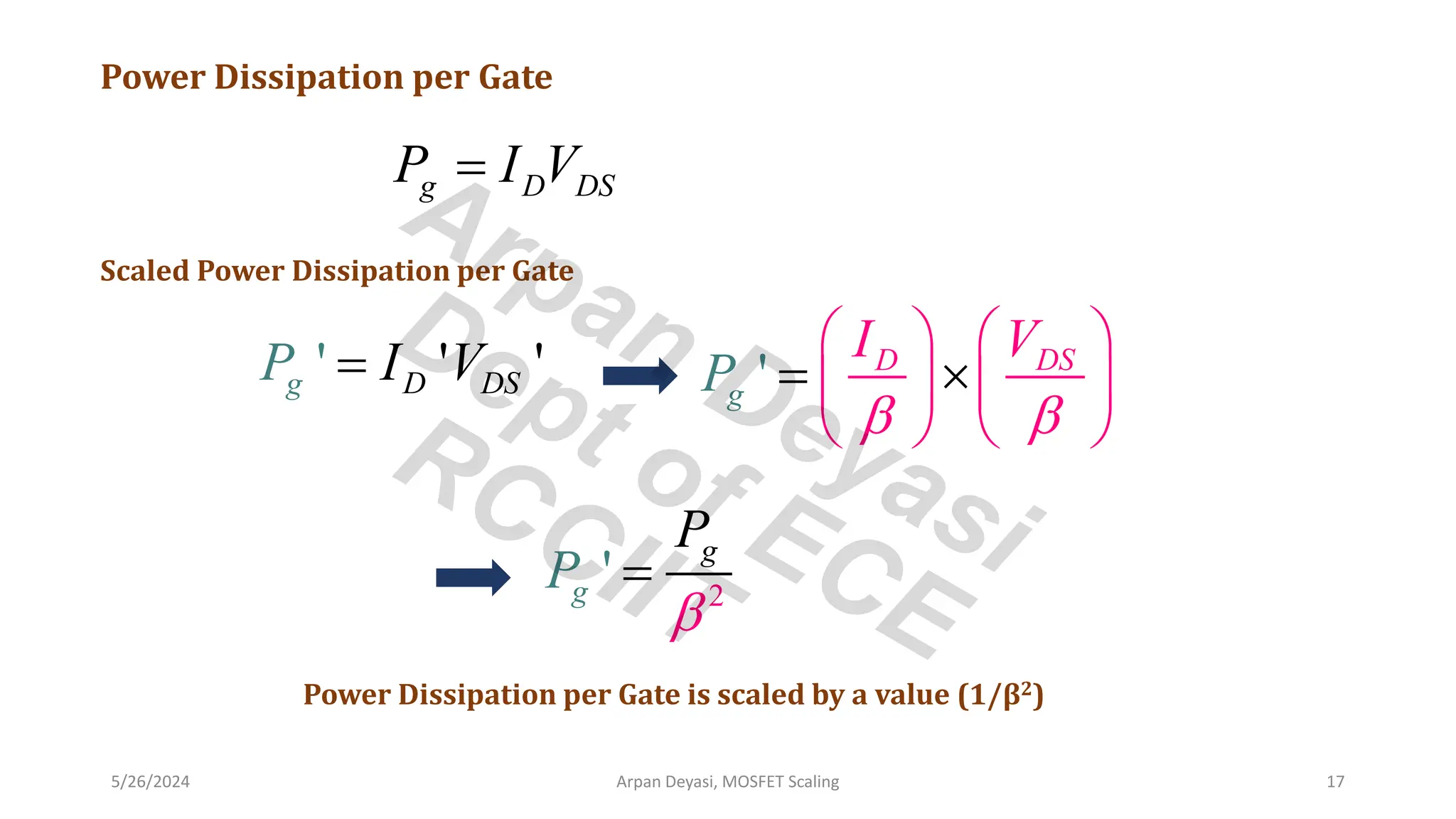 Scaling in conventional MOSFET for constant electric field and constant voltage | PDF