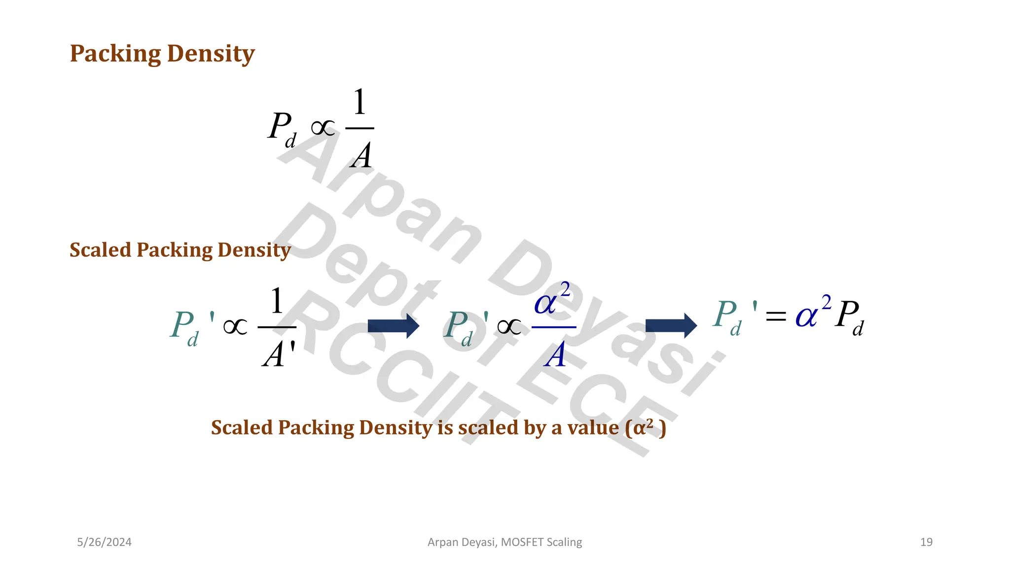 Scaling in conventional MOSFET for constant electric field and constant voltage | PDF
