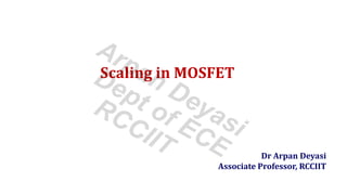 Scaling in conventional MOSFET for constant electric field and constant voltage | PDF