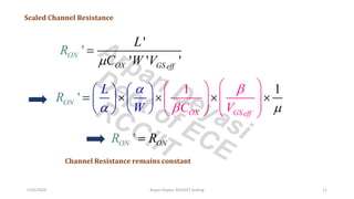 Scaling in conventional MOSFET for constant electric field and constant voltage | PDF