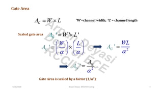 Scaling in conventional MOSFET for constant electric field and constant voltage | PDF