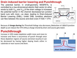 MOSFET and Short channel effects | PPTX