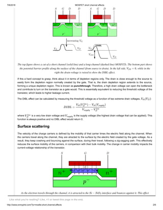 Mosfet short channel effects | PDF