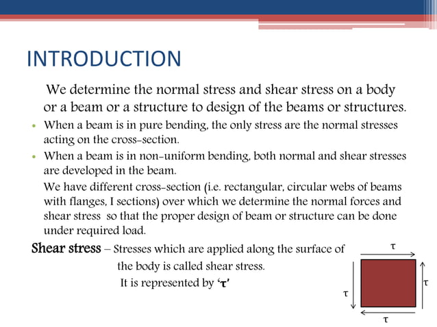 Shear Stress Distribution For Square Cross-section | PPTX | Physics ...