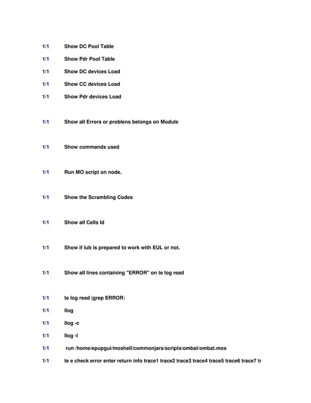Useful Moshell Commands Pdf 