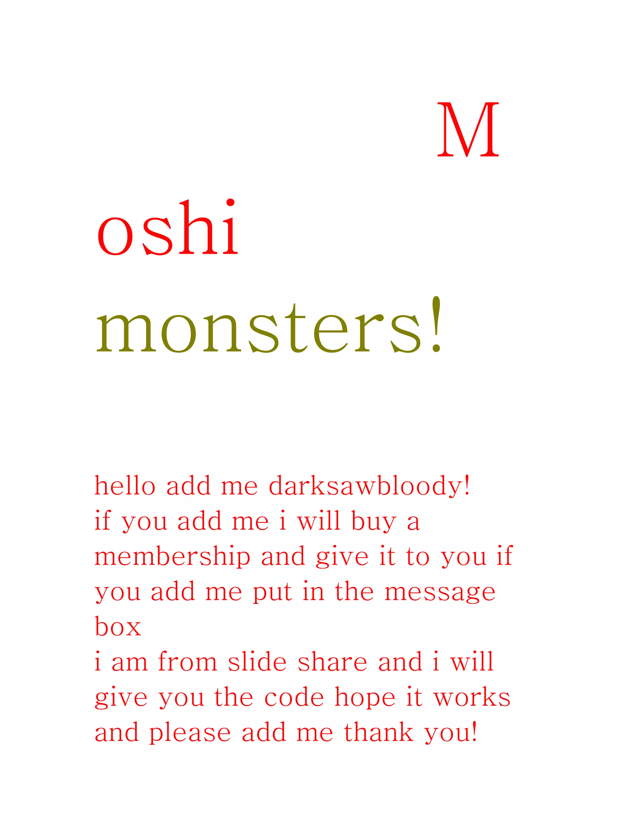 Moshi monsters | RTF