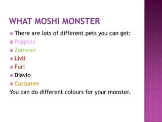 Elimringi moshi--------Moshi monsters??? | PPTX