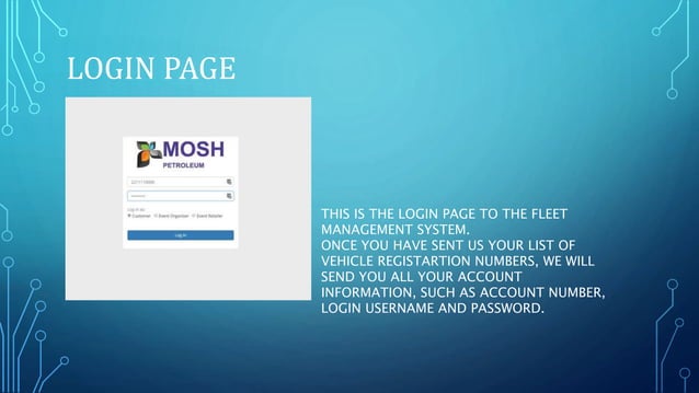 Mosh Petroleum's Online Fleet Management System | PPT