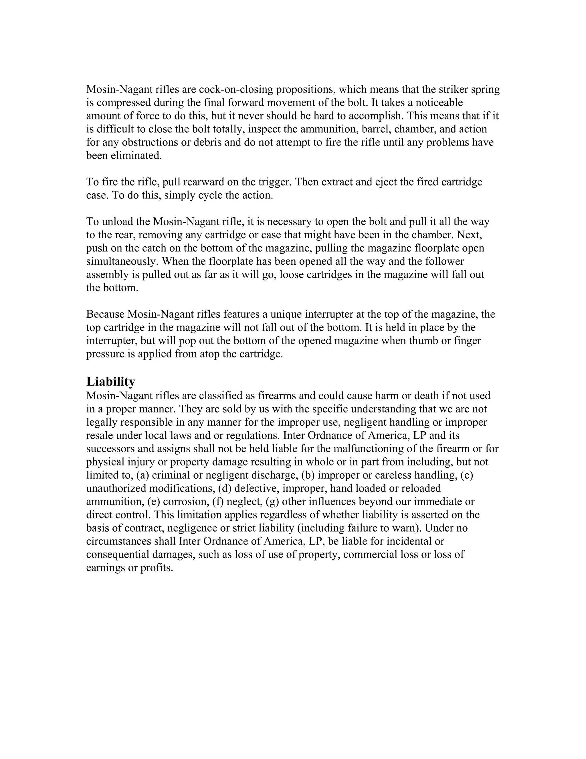 Mosin-Nagant Rifles Maintenance Manual | PDF