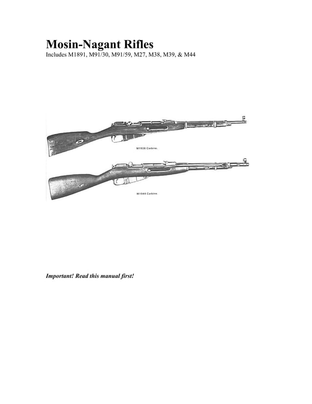 Mosin-Nagant Rifles Maintenance Manual | PDF | First Aid | Injuries