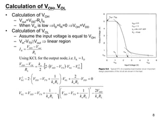 CMOS inverter static Characteristics class | PDF