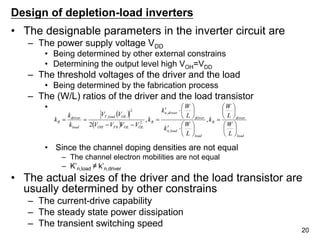 CMOS inverter static characteristics Class | PDF