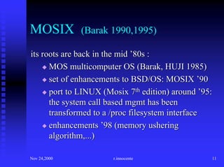 Mosix : automatic load balancing and migration | PPT