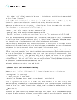 Moskowitz Whitepaper Microsoft App Locker And Beyond | PDF | Operating Systems | Computer ...