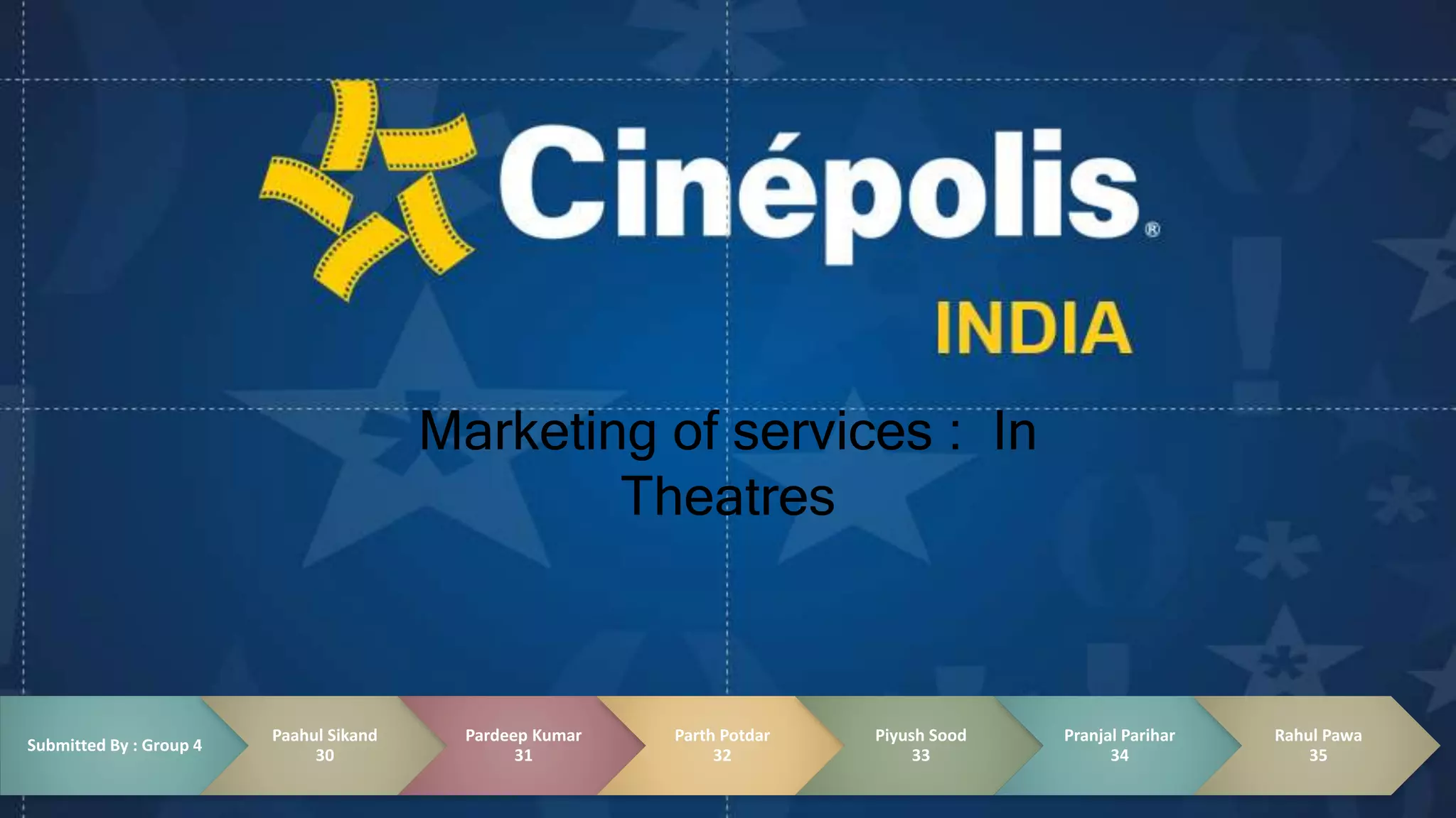 Marketing of Services : Theatre ( Cinepolis) | PPTX