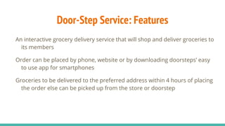 marketing of services of door step service | PPT