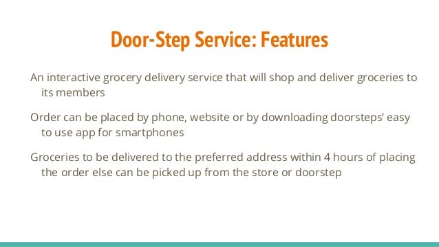 marketing of services of door step service