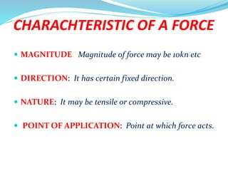FORCE, TYPES, & SYSTEM OF FORCES | PPTX