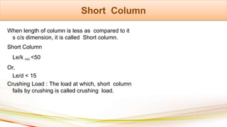 column and strut difference between them | PPTX