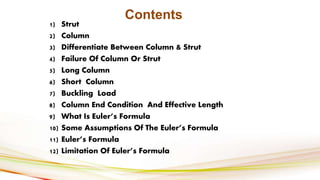 column and strut difference between them | PPTX