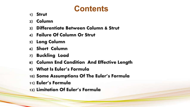 column and strut difference between them | PPTX | Physics | Science