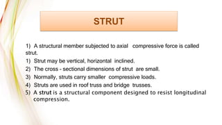column and strut difference between them | PPTX