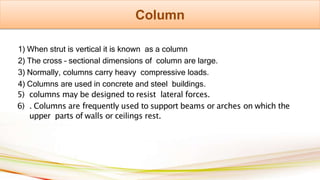 column and strut difference between them | PPTX
